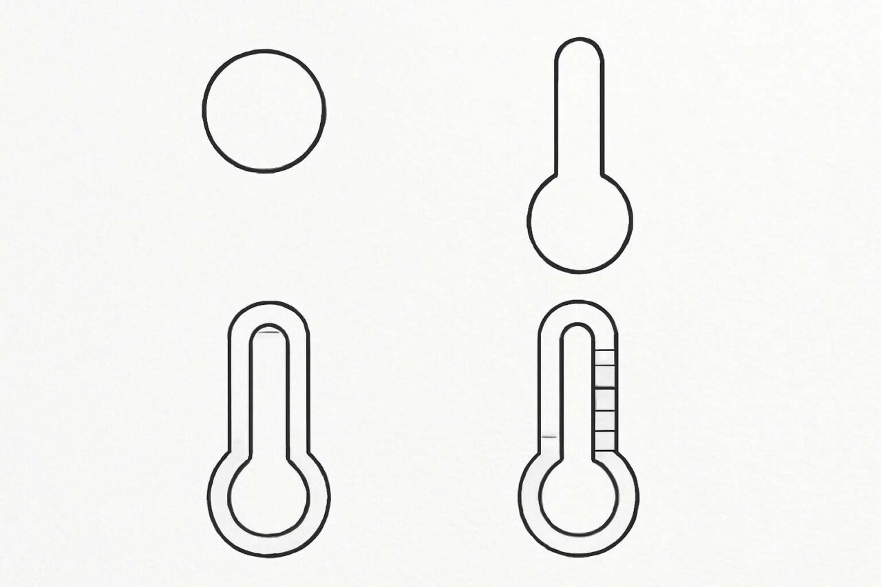 Learn how to create a simple and fun thermometer easy drawing in just a ...